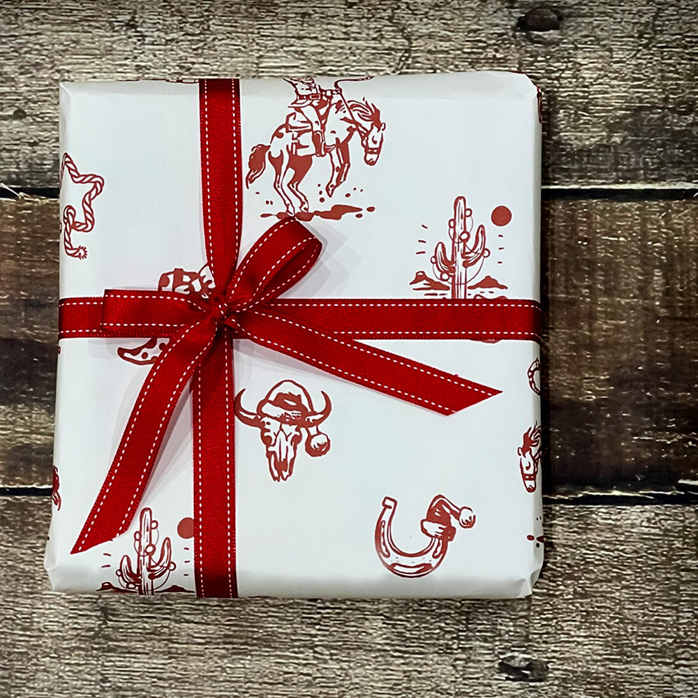 Santa Bronc Christmas Wrapping Paper - 6 Sheets – Hot Southern Miss