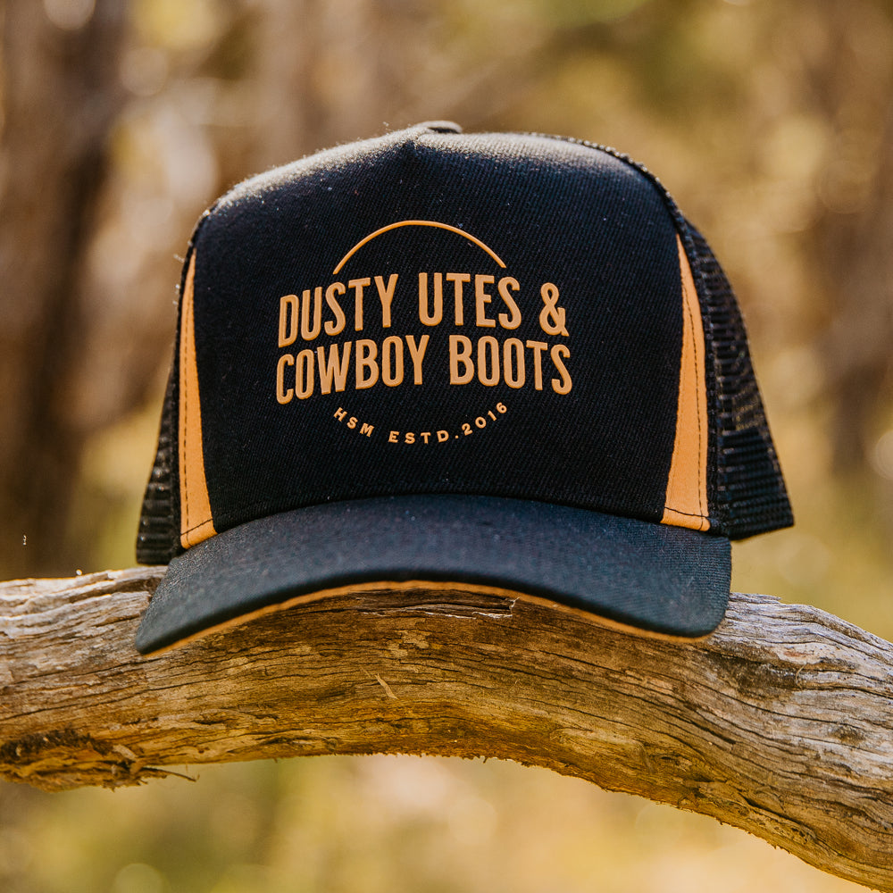 Dusty Utes & Cowboy Boots High Profile Trucker Cap – Hot Southern Miss